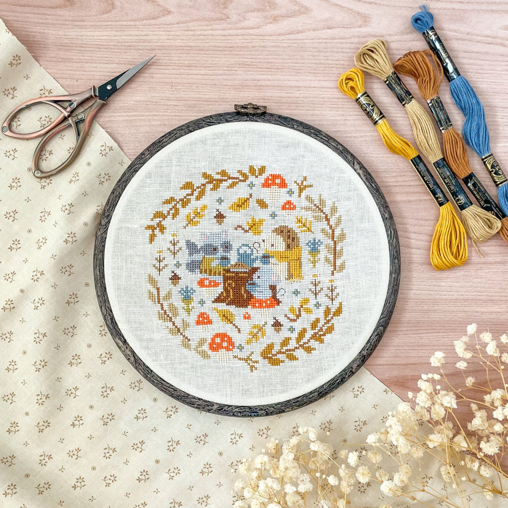 A Woodland Tea Party Cross Stitch Pattern – The Clever Clove